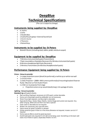 Technical Specifications | PDF