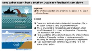 Marine Fertilization and Carbon Sequestration | PPT