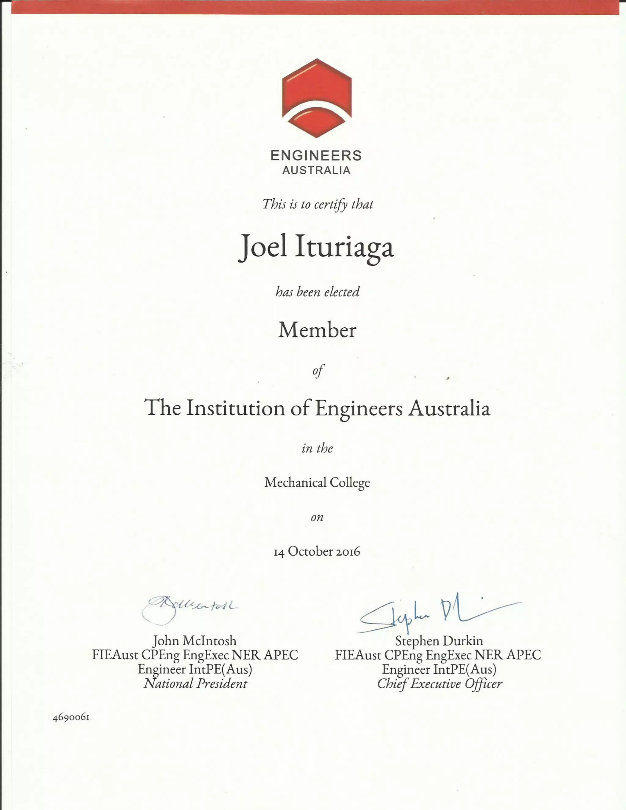 Engineers Australia Certificate | PDF