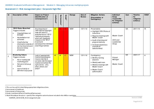 SUMNER_S201411596_Risk management plan
