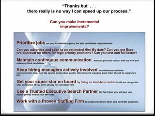 Hiring Faster - and why you should | PPTX | Resume Writing and Advice ...