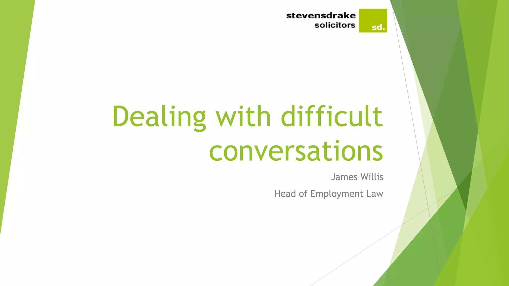 Difficult Conversations (New Slides) | PPTX