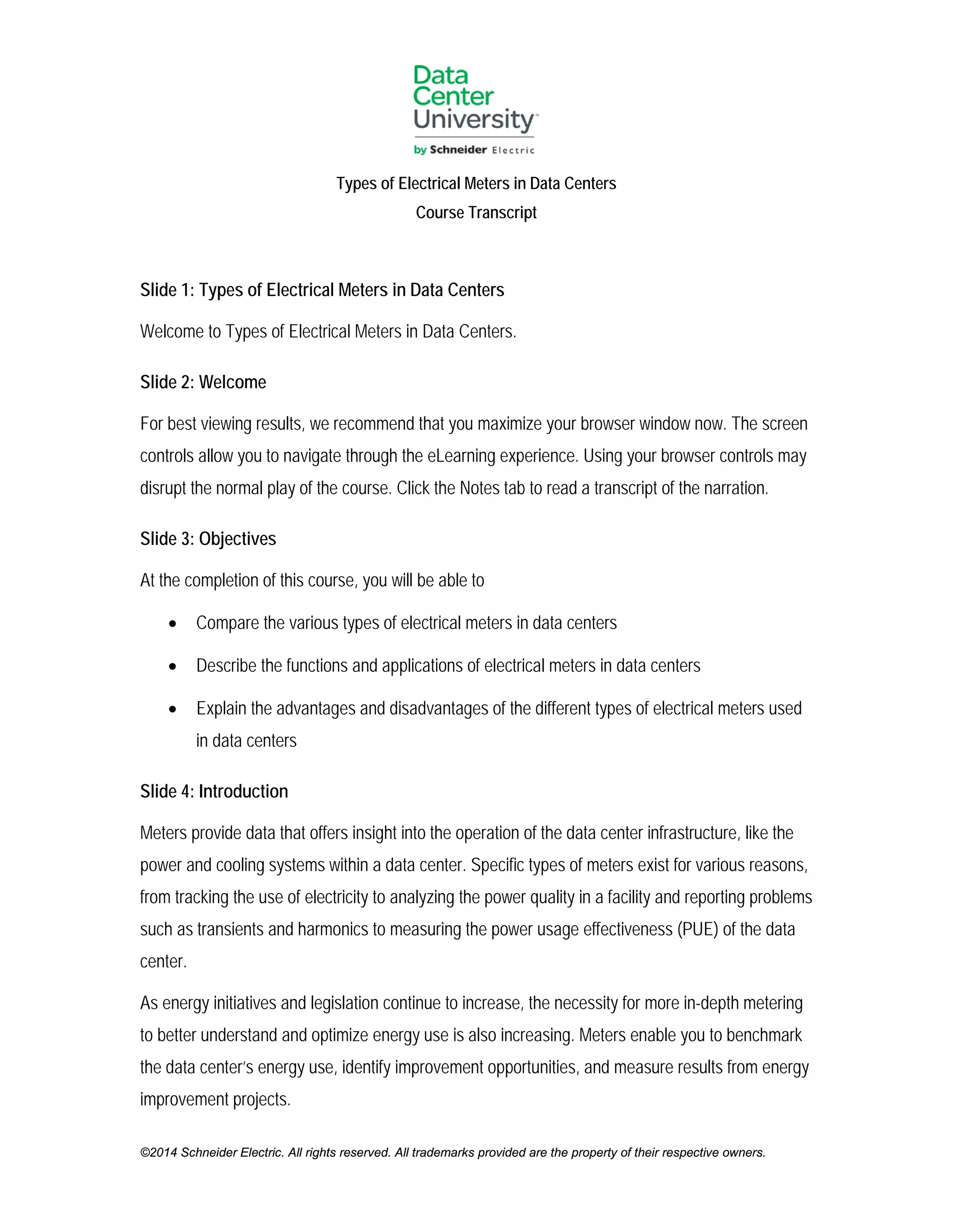 Types of Electrical Meters in Data Centers | PDF | Power and Energy ...