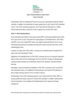 Types of Electrical Meters in Data Centers | PDF | Power and Energy ...
