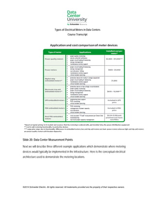Types of Electrical Meters in Data Centers | PDF | Power and Energy ...