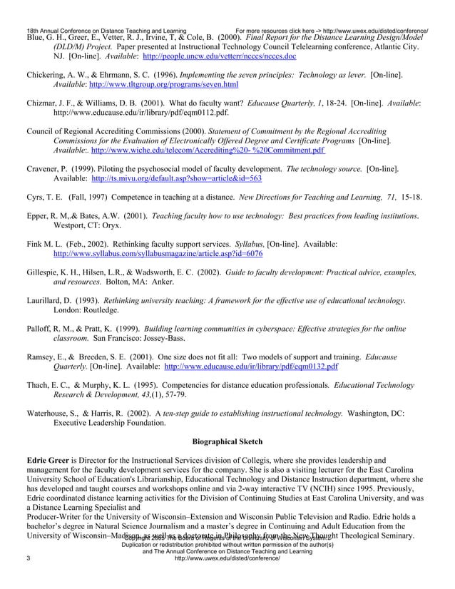 Faculty Development Models in Distributed Learning | PDF