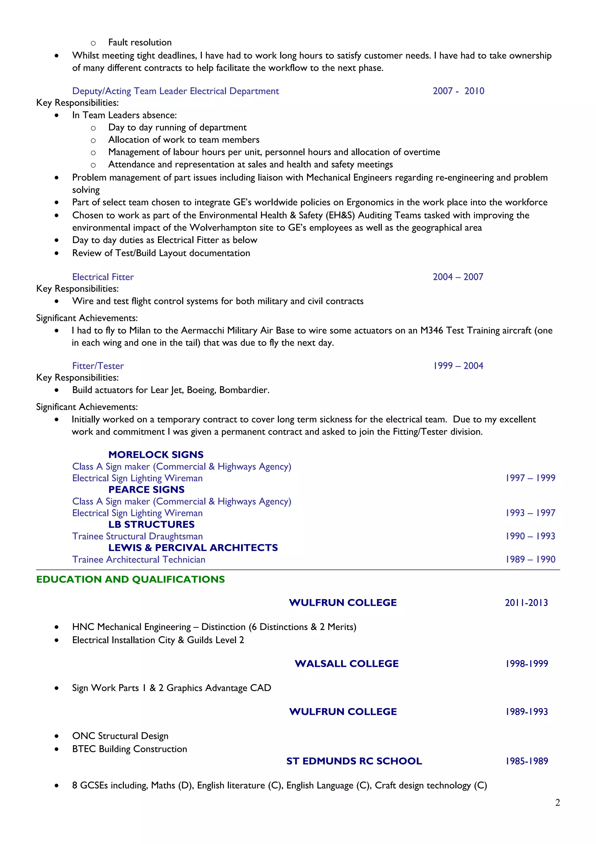 Mark Harding CV rev | DOC