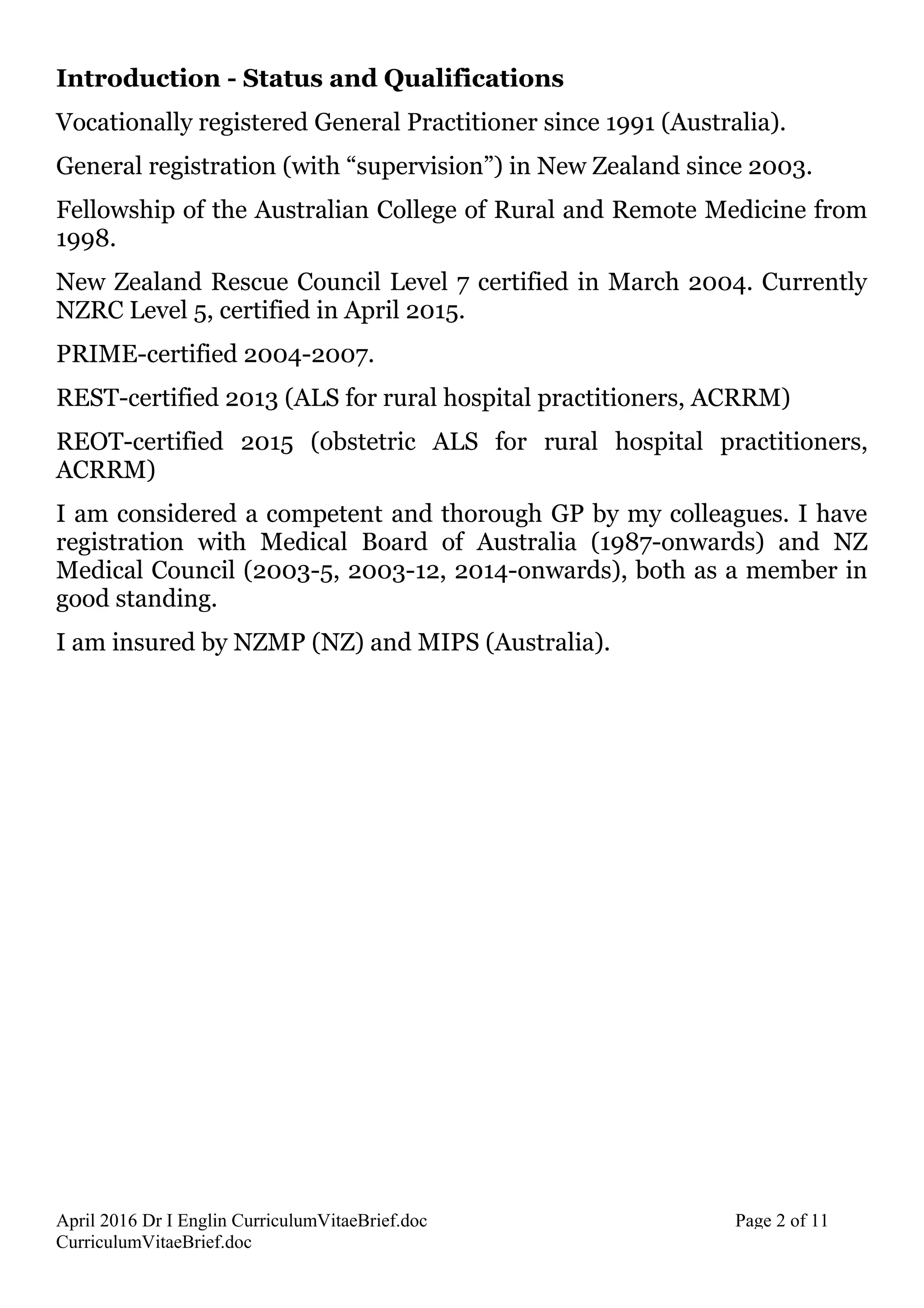 CurriculumVitaeBrief | PDF