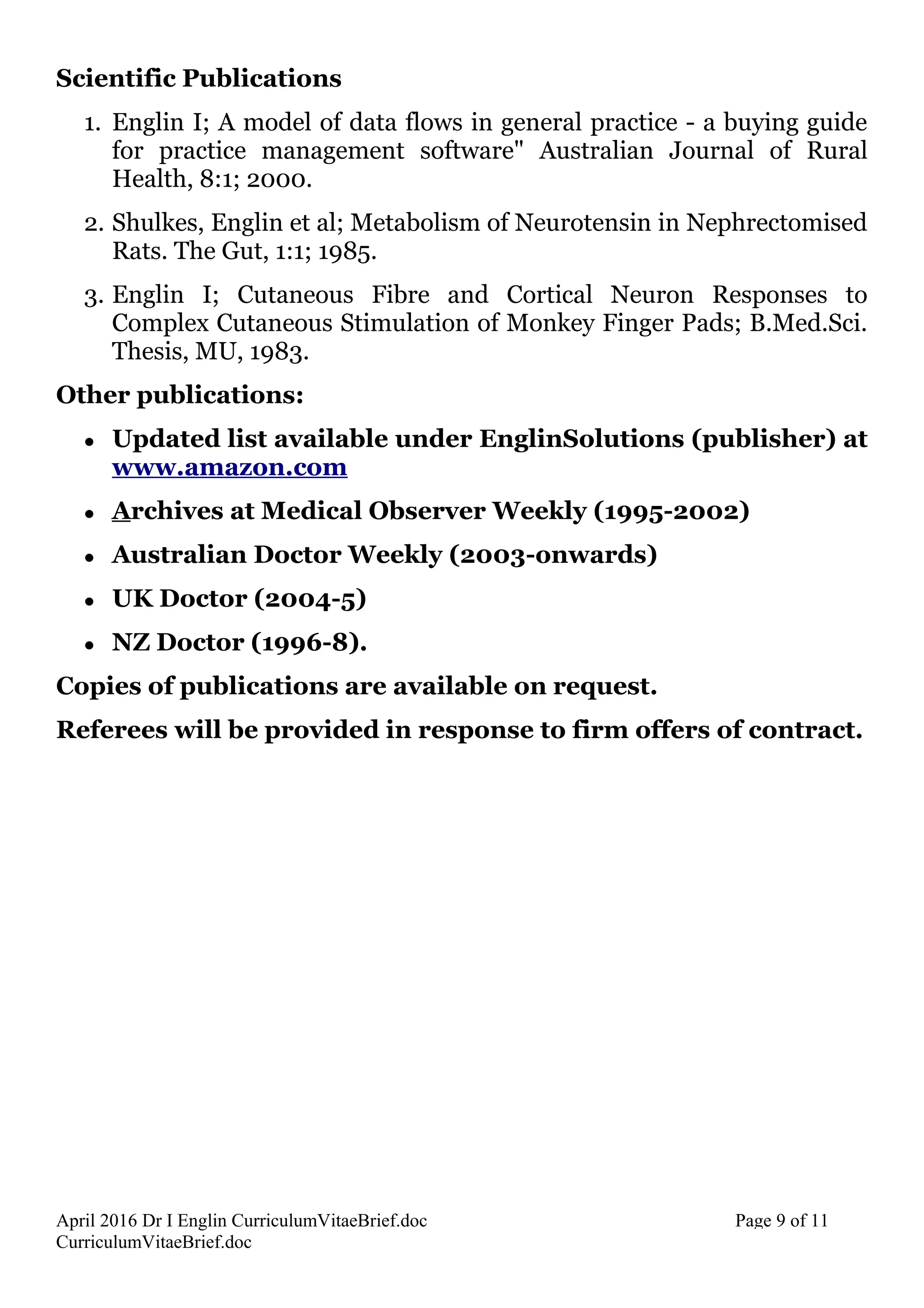 CurriculumVitaeBrief | PDF