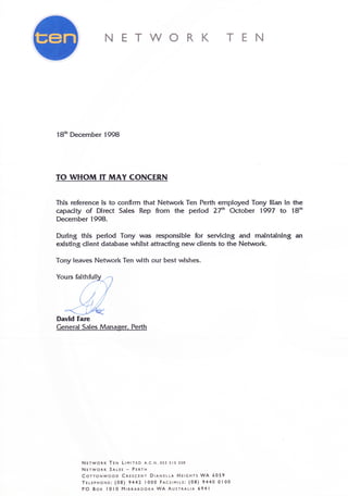 Network Ten reference | PDF