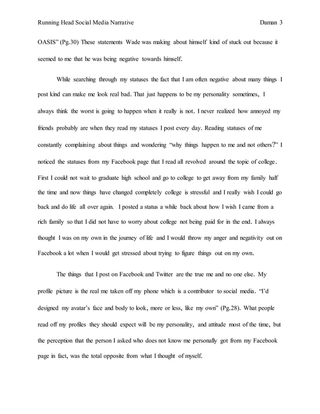 Social Media Narrative Assignment | DOCX | Social Networking | Internet