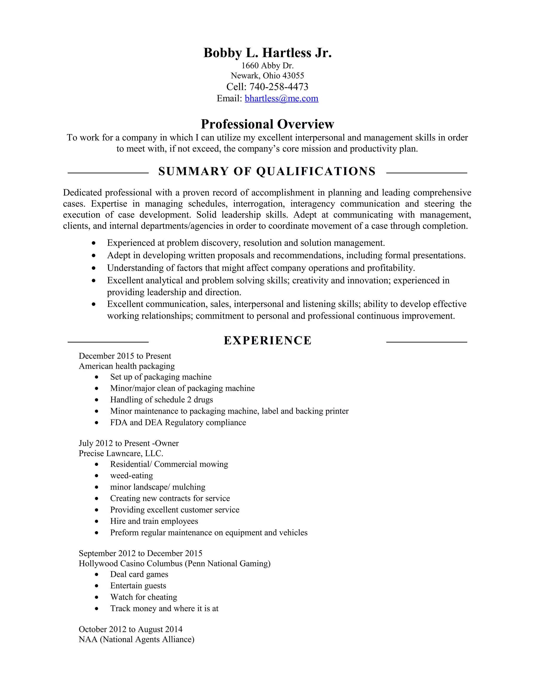 Bobby_Resume_2016_(1) (1) | PDF