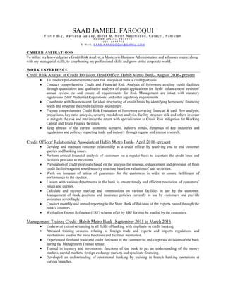Saad jameel farooqui CV 1 | PDF