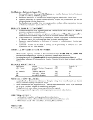 Saad jameel farooqui CV 1 | PDF