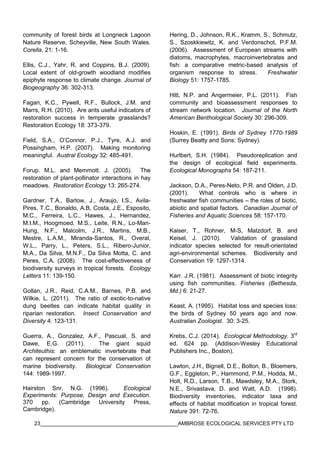 Design of Field Experiments in Biodiversity Impact Assessment | PDF