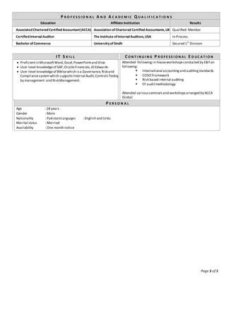 Faizan Ahmed - CV | DOCX