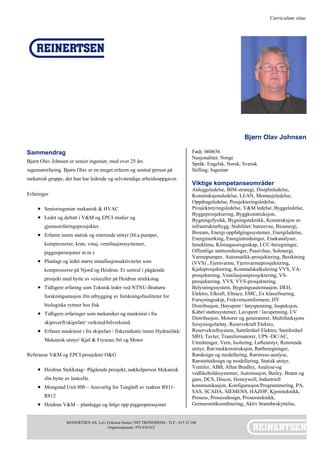 CV-Bjørn Olav Johnsen | PDF