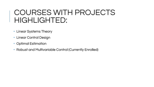 Control System’s Coursework Project Overview | PPT