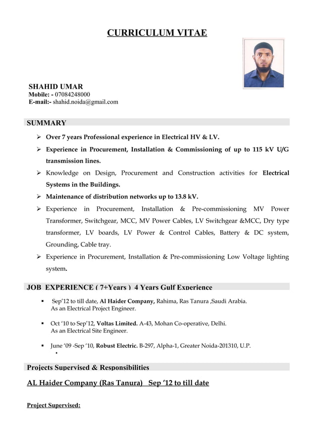 cv umar | DOC | Civil Engineering Industry | Industries