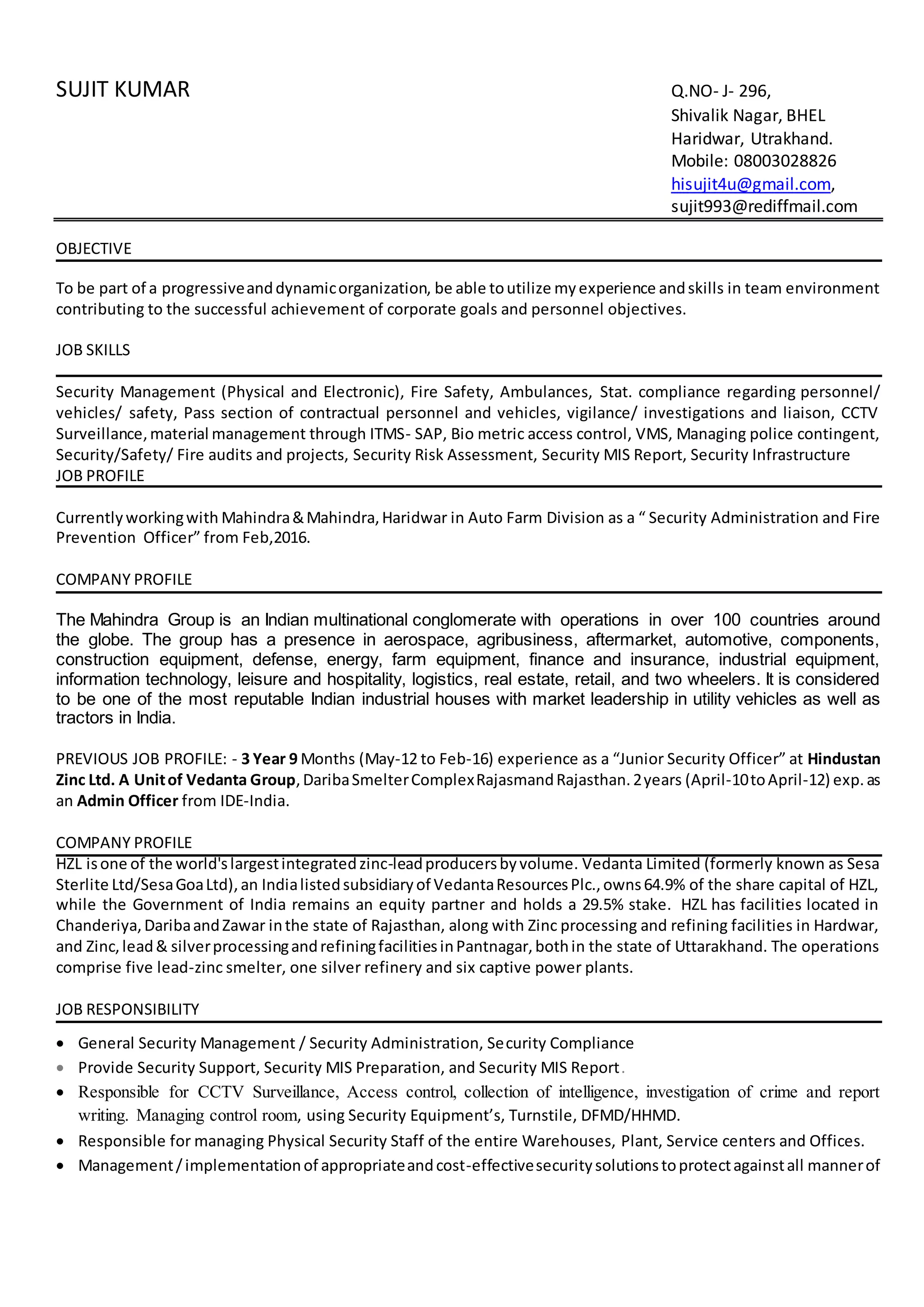 Sujit CV | DOCX