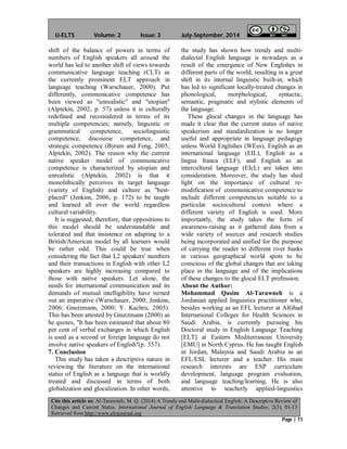 A Trendy and Multi-dialectical English- A Descriptive Review of Changes ...