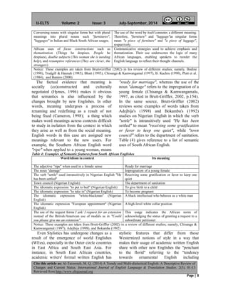 A Trendy and Multi-dialectical English- A Descriptive Review of Changes ...