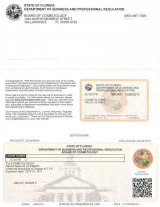 Cosmetology License | PDF