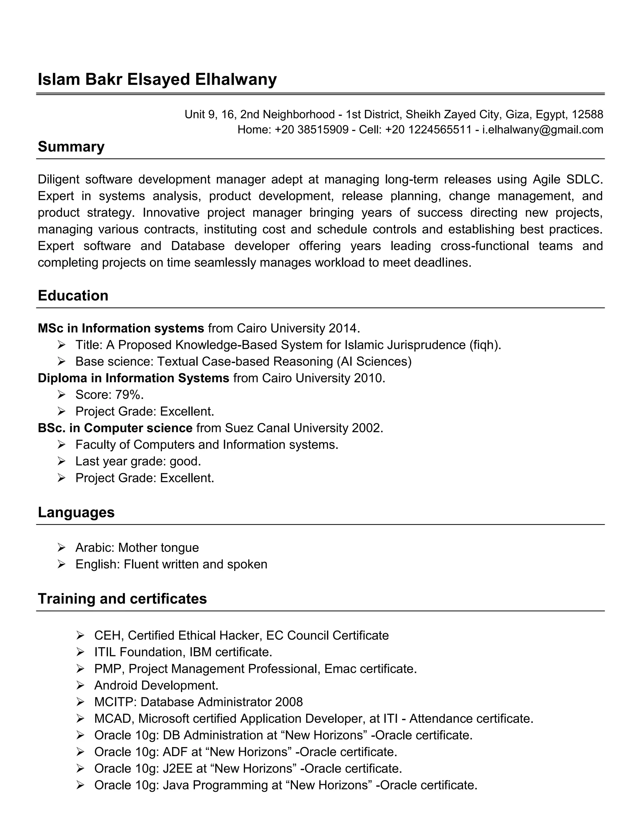 IslamElhalwany_CV | PDF