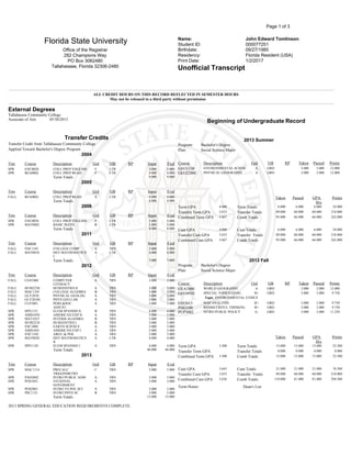 FSU_UnofficialTranscript_John | PDF