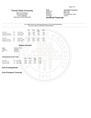 FSU_UnofficialTranscript_John | PDF