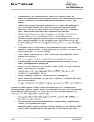 Mike Todd Noris - Resume - 110116 | PDF