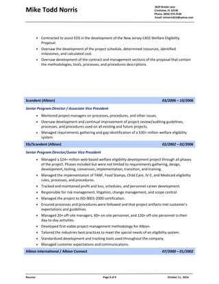 Mike Todd Noris - Resume - 110116 | PDF