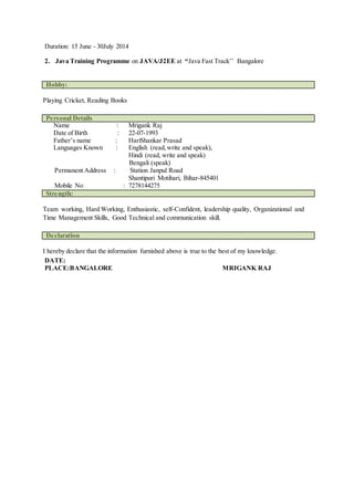 Mrigank_Resume | DOCX