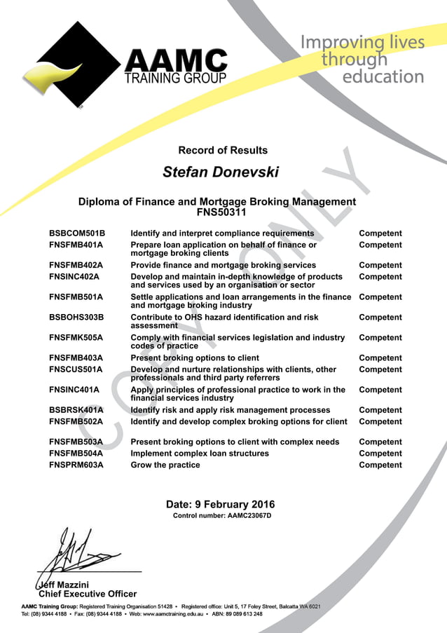 certificate - Stefan Donevski | PDF
