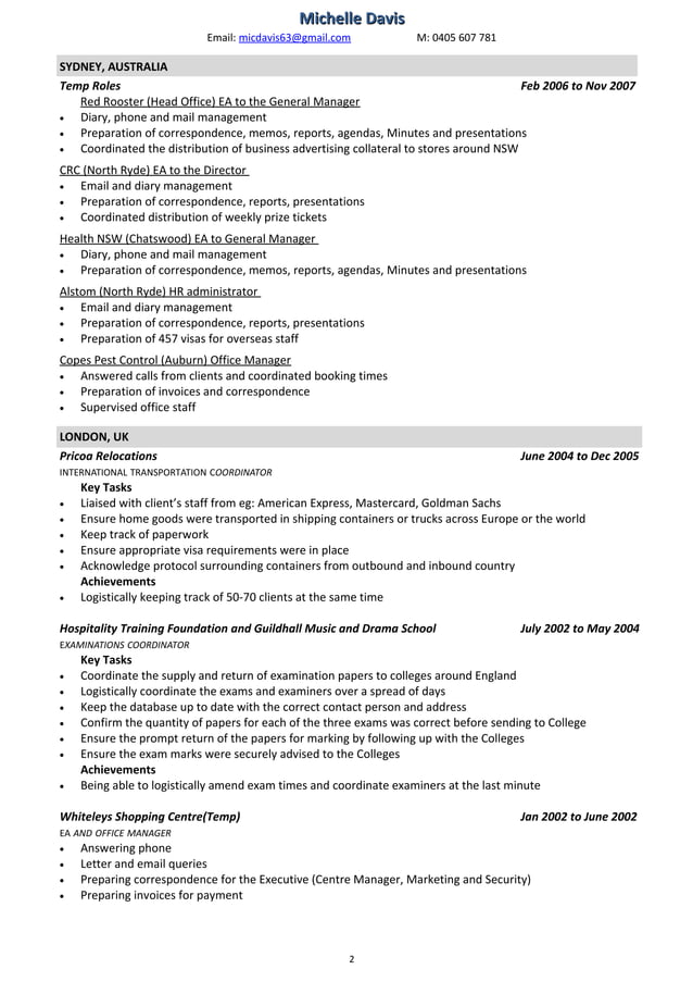 Michelle Davis Resume updated | DOC