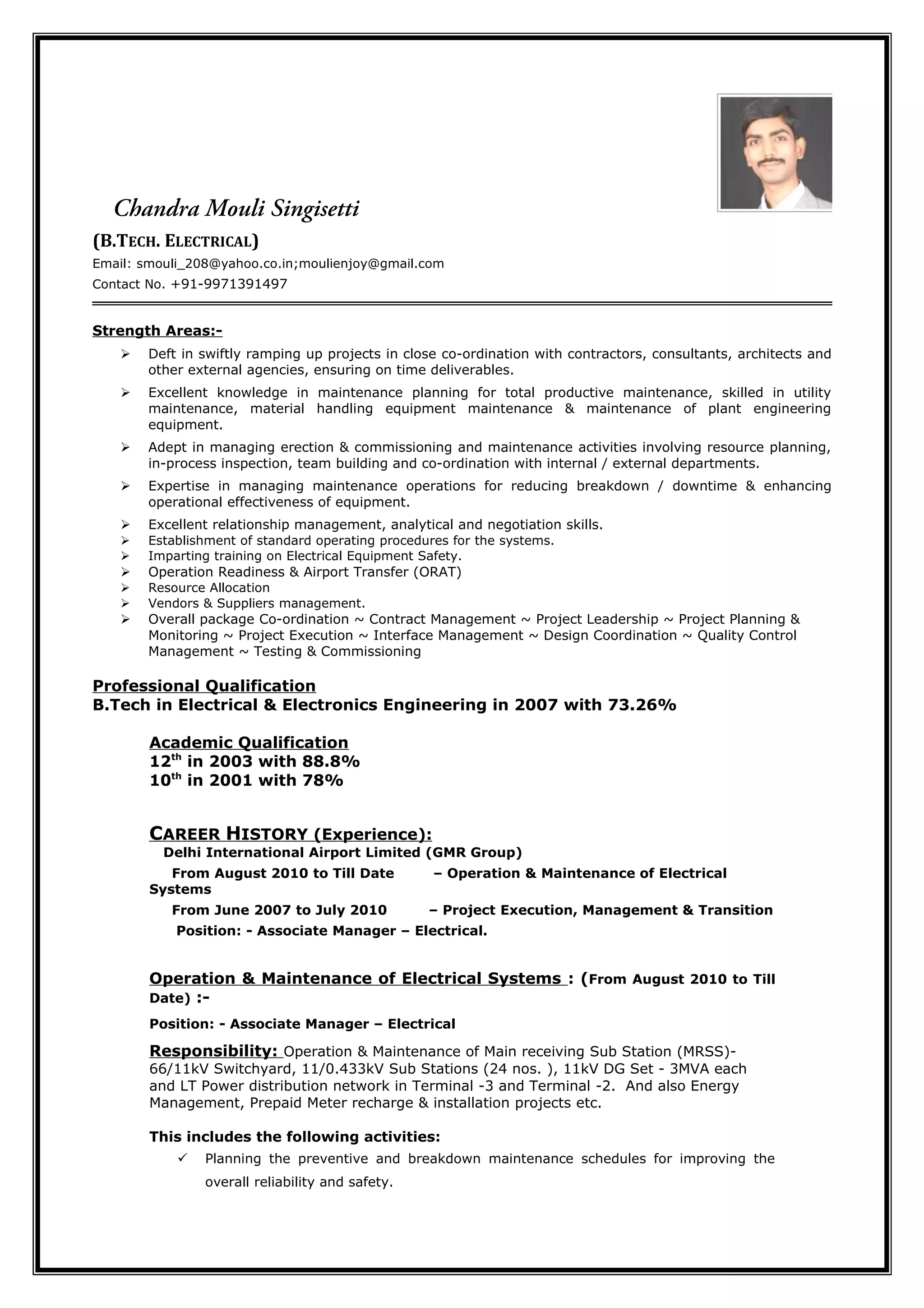 Resume-Chandra Mouli | DOC