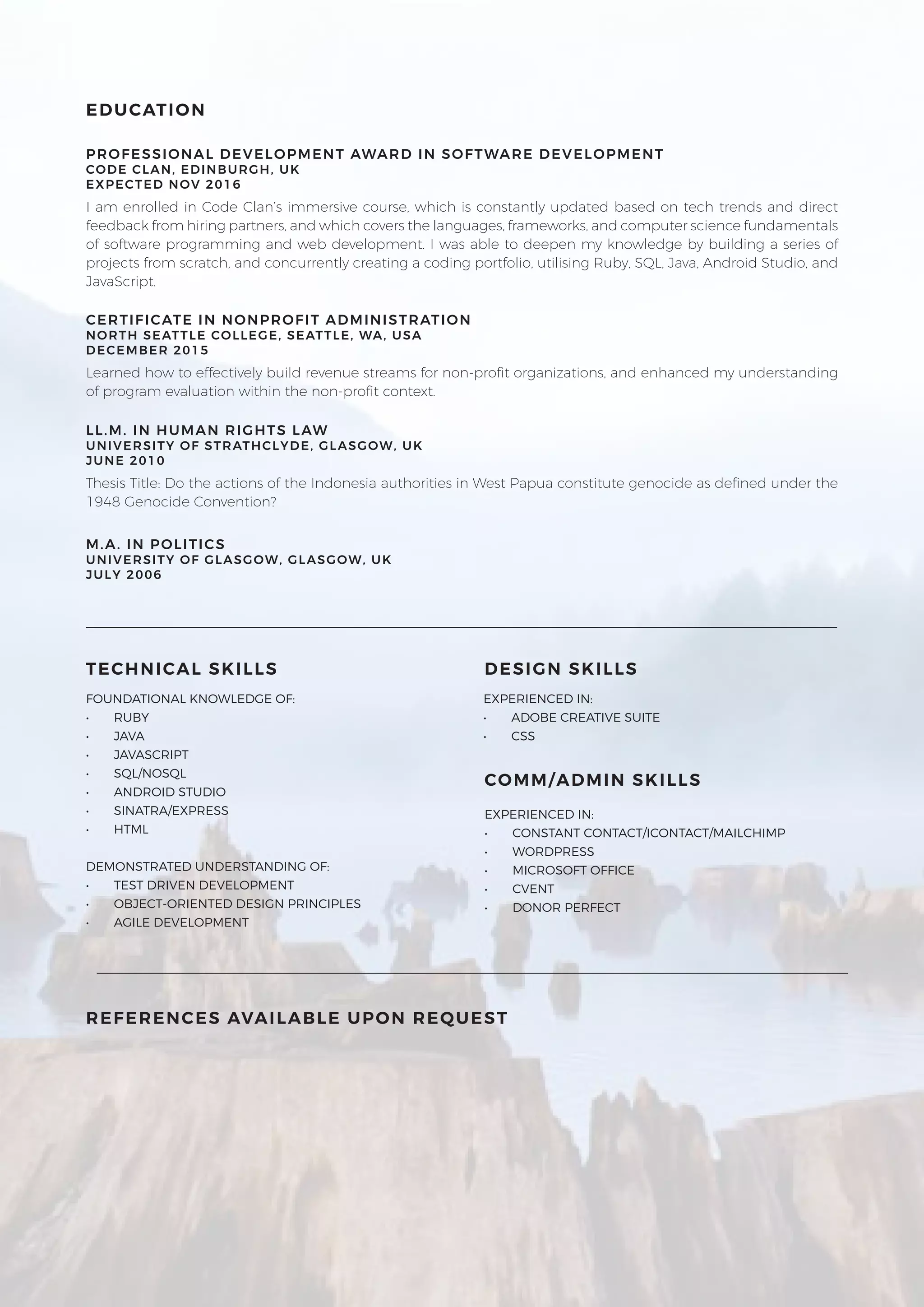 Hannah Stewart CV | PDF