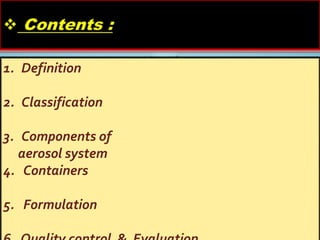 Aerosol's PPT | PPTX