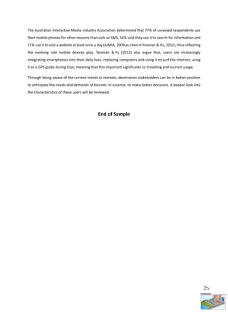 Thesis. SMART Tourism Tools. Executive Summary. Table of Contents ...