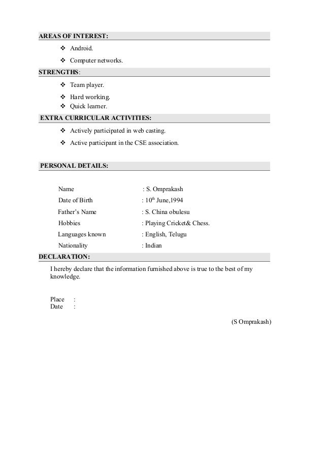 omprakash resume update