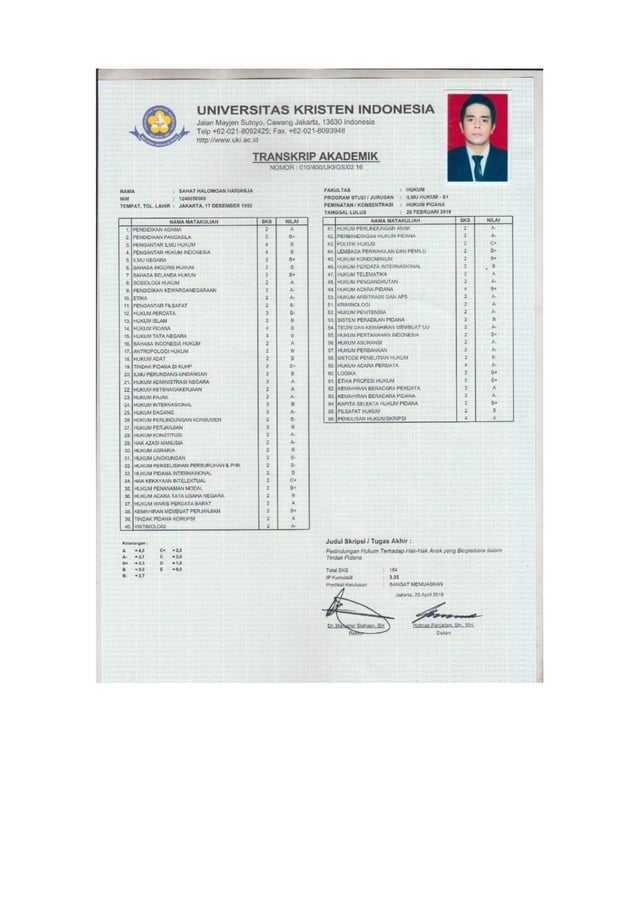 CV, Ijazah, Transkrip Nilai, SKL, Sertifikat Penghargaan | PDF