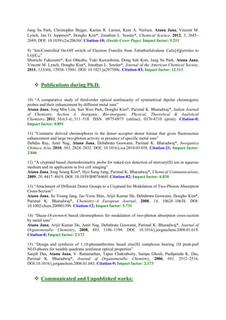List of Publications_Dr. Atanu Jana | PDF