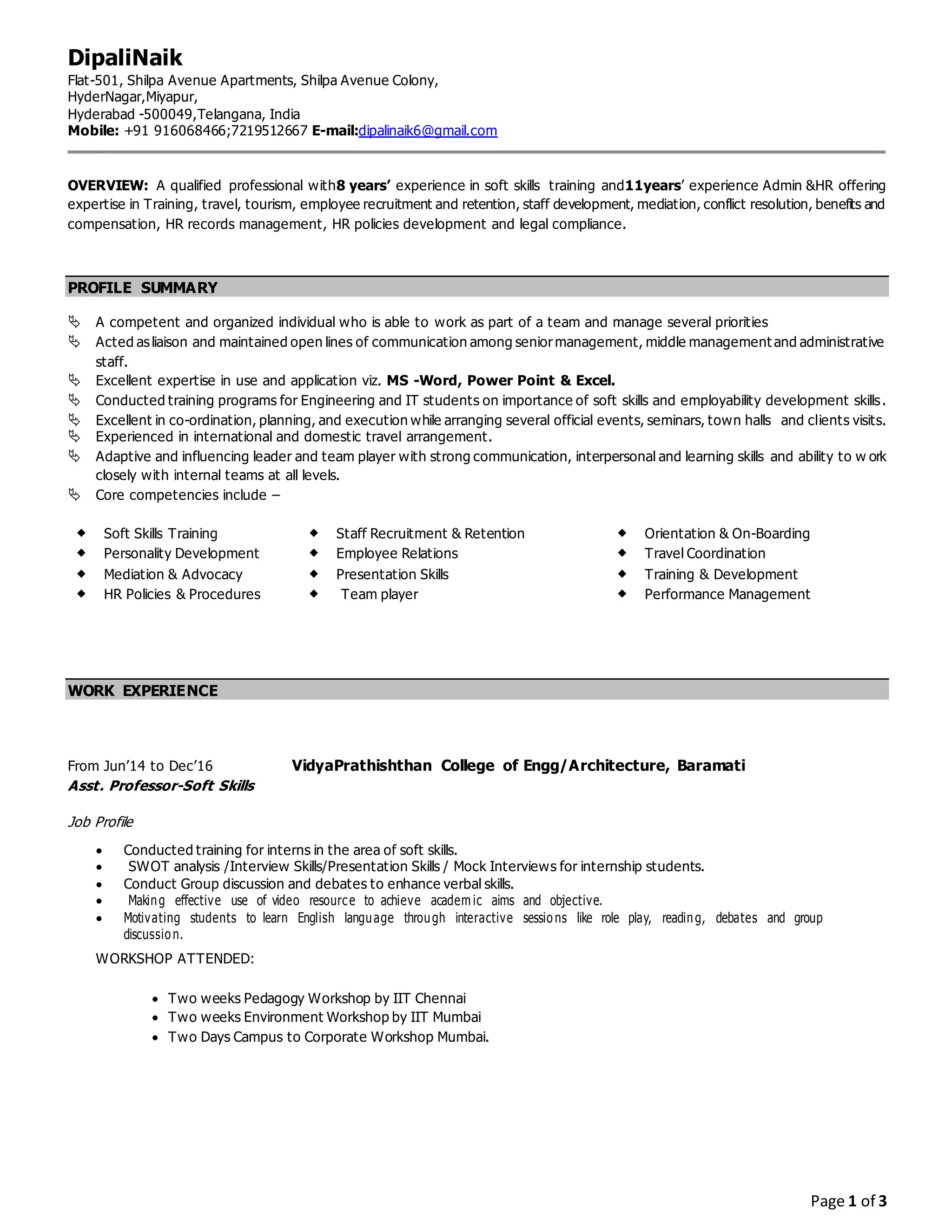 Dipali Naik -CV | DOCX