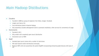 HadoopDistributions | PPTX