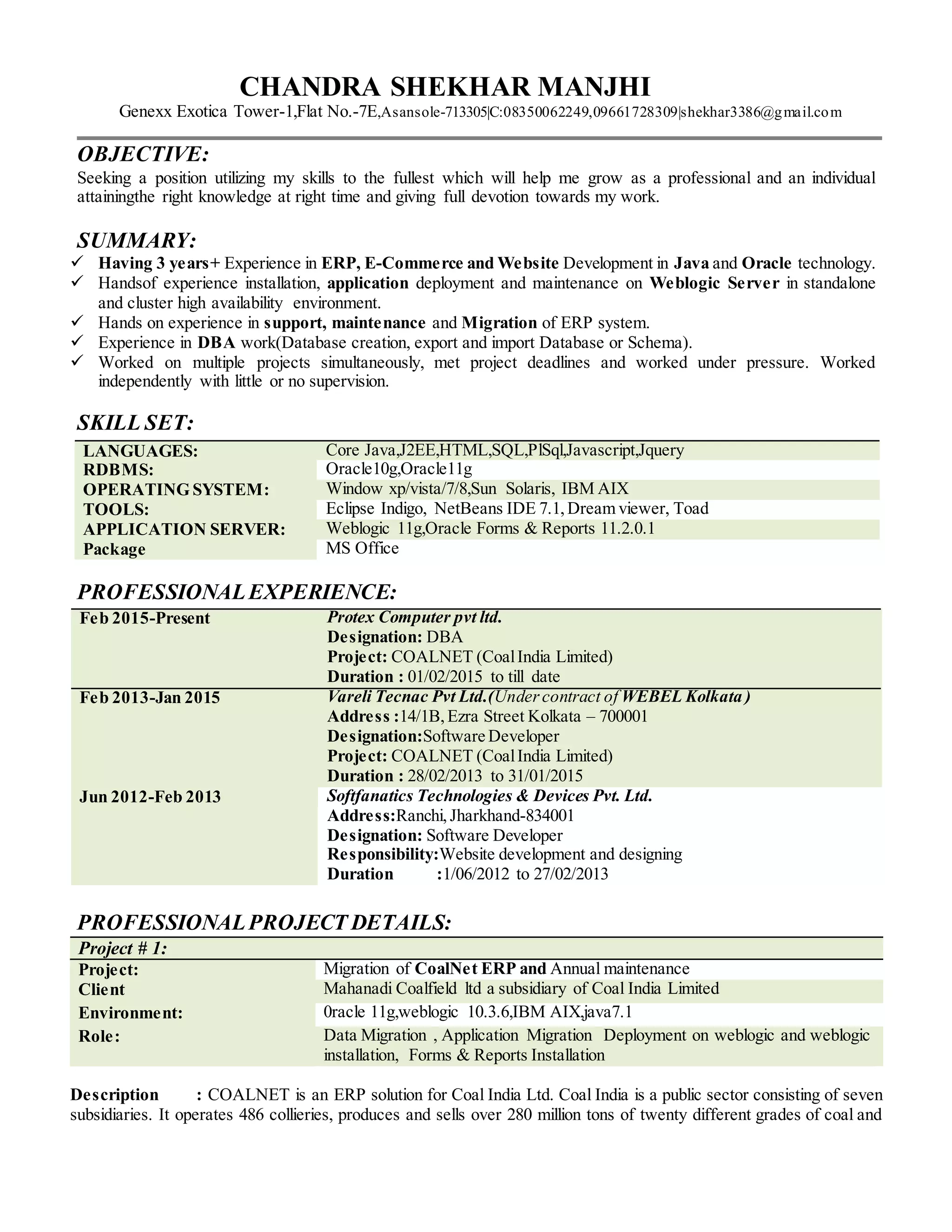 CHANDRA SHEKHAR MANJHI_Resume | DOCX