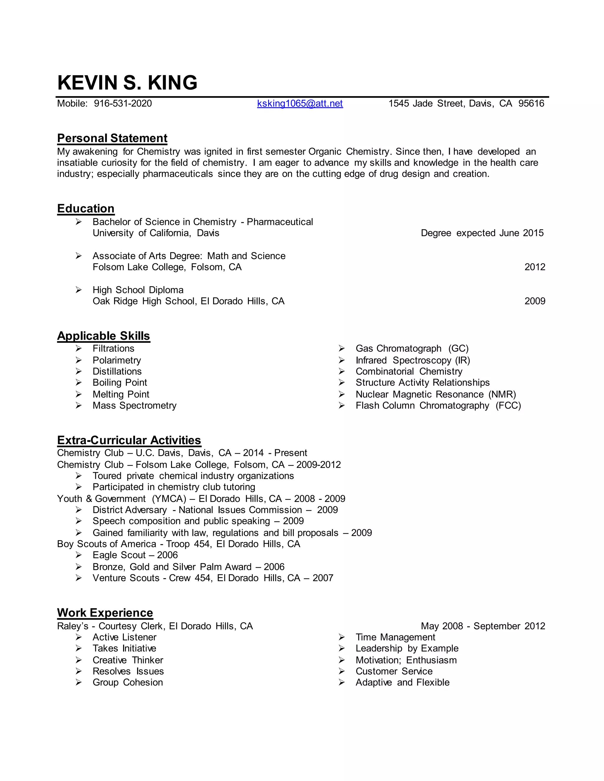 KEVIN KING RESUME | DOCX