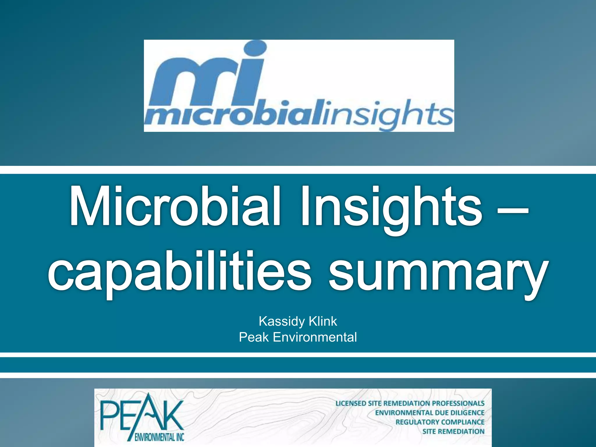 2013-04-09 microbial insights | PPTX