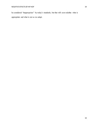 NegativeEffectsofListeningtoMainstreamHipHop | PDF