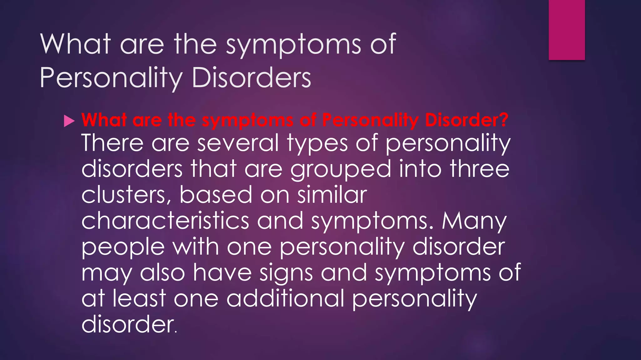 PERSONALITY DISORDERS DSM5 | PPTX
