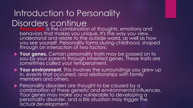 PERSONALITY DISORDERS DSM5 | PPTX | Mental Health | Diseases and Conditions